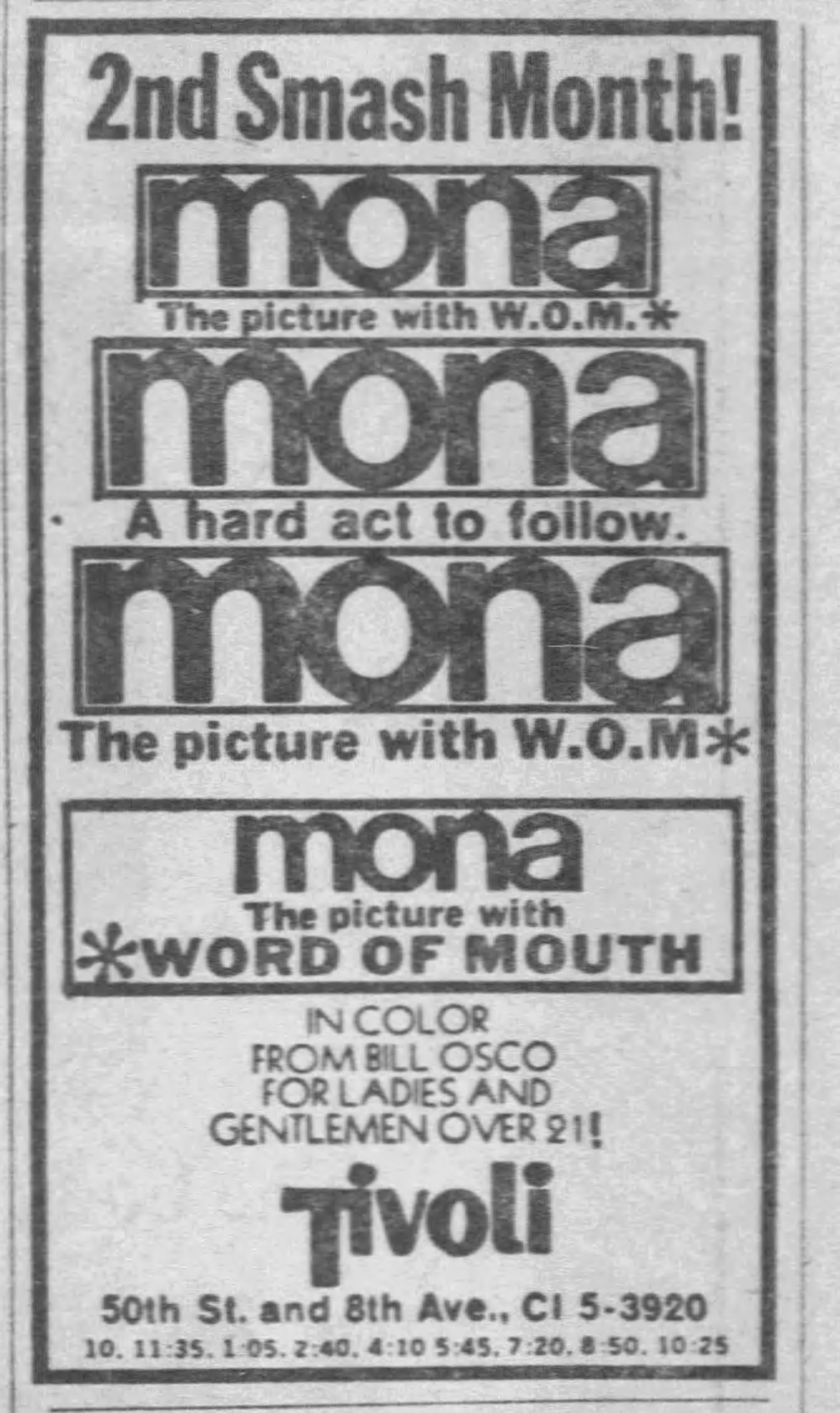 FIFTY ON FRIDAYS – FEBRUARY 26, 1971 – NYC – Capri Show World Center